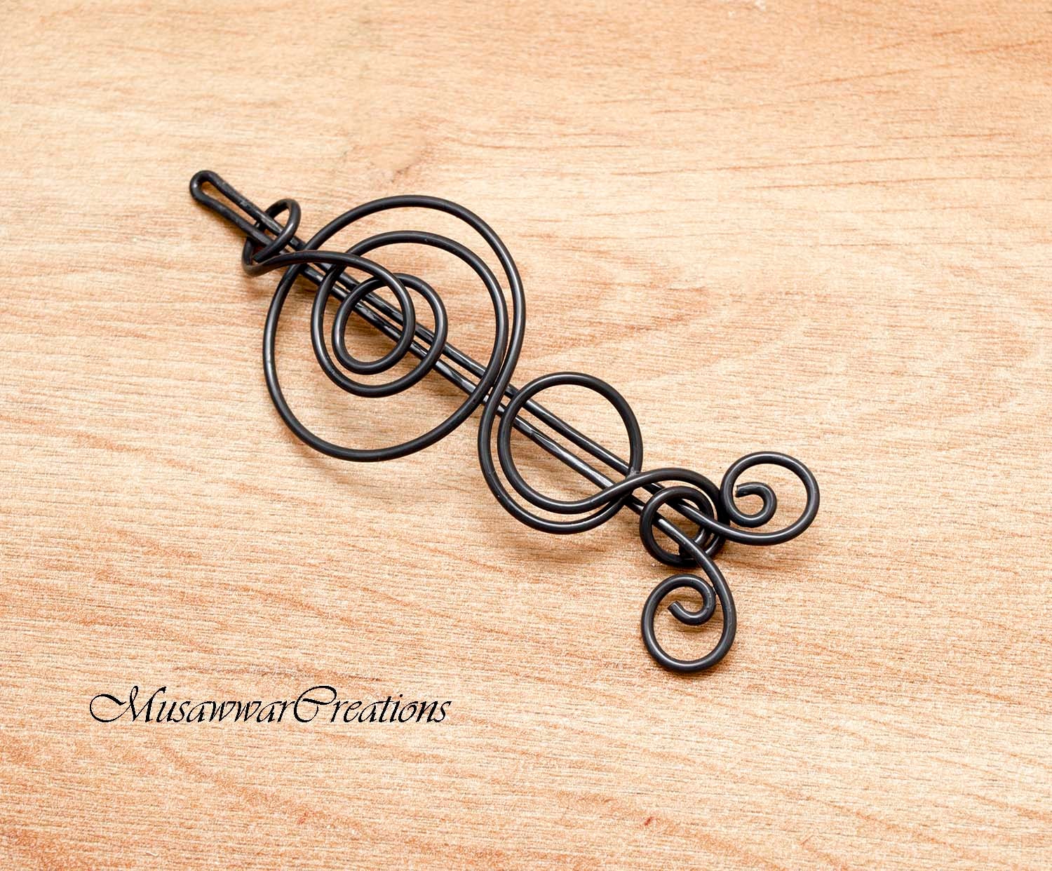 Hair Bun Slide ,black Copper Wire Hair Slide ,barrette ,hair Bun Holder ...