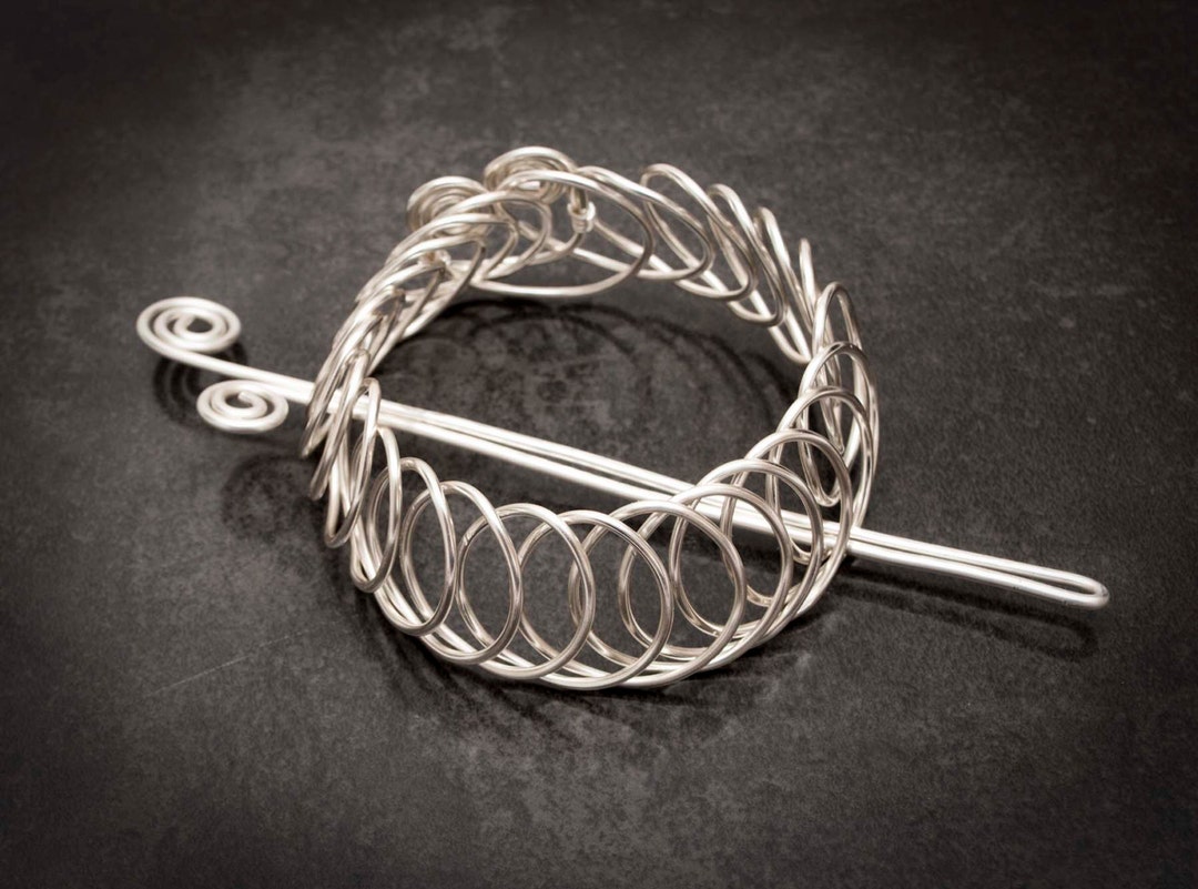 Silver Hair Bun Slide ,bun Holder,hair Stick ,celtic Hair Bun Holder ...