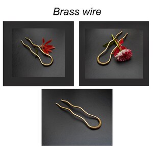 Pure Copper Hair Fork, Thick Gauge U Shape Fork, Wavy Hair Fork.hair ...