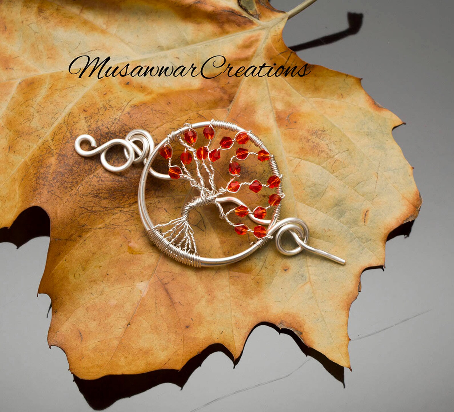 Silver Shawl Pin Tree of Life Shawl Pin and Hair Slide | Etsy