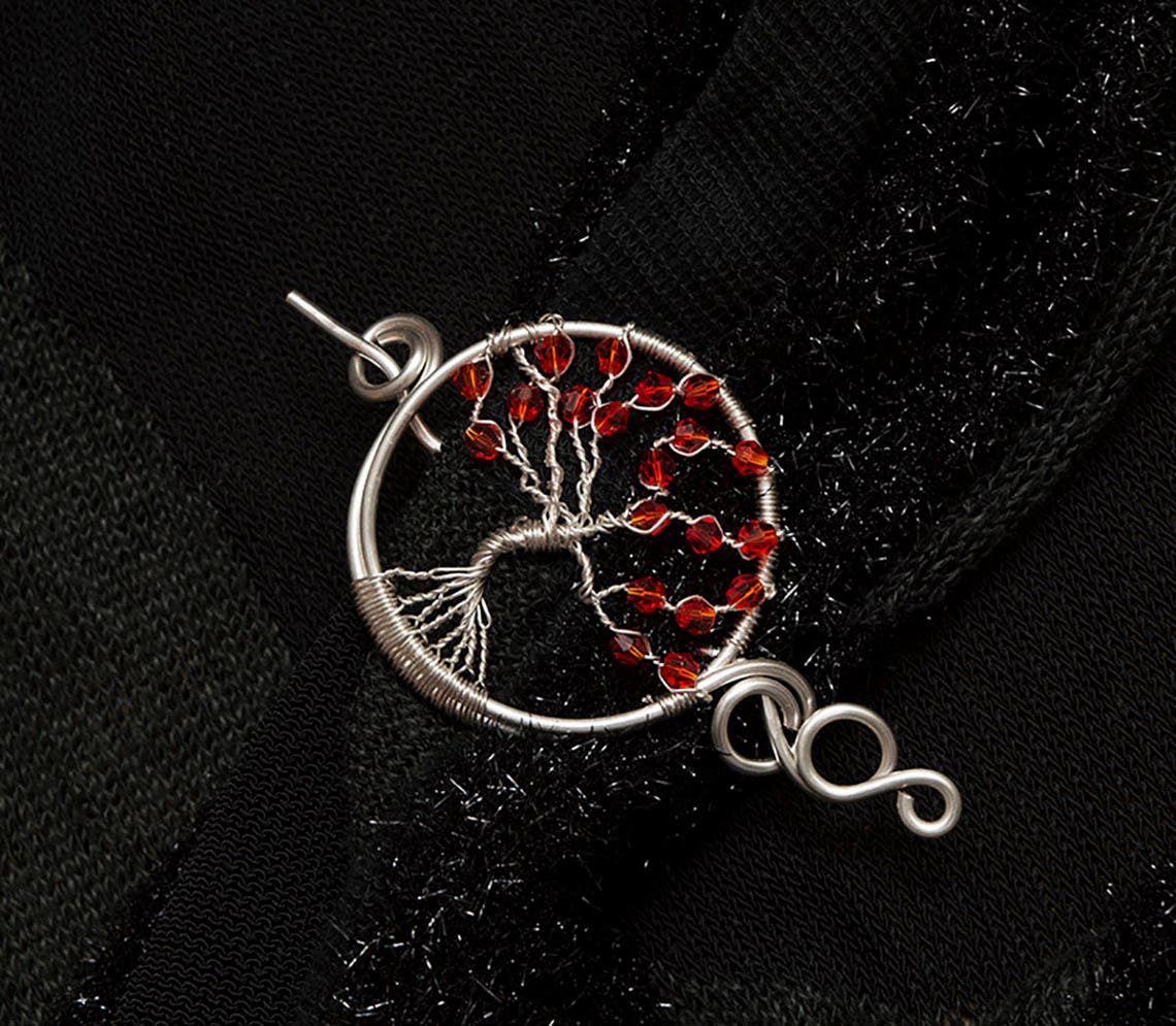 Silver Shawl Pin Tree of Life Shawl Pin and Hair Slide | Etsy