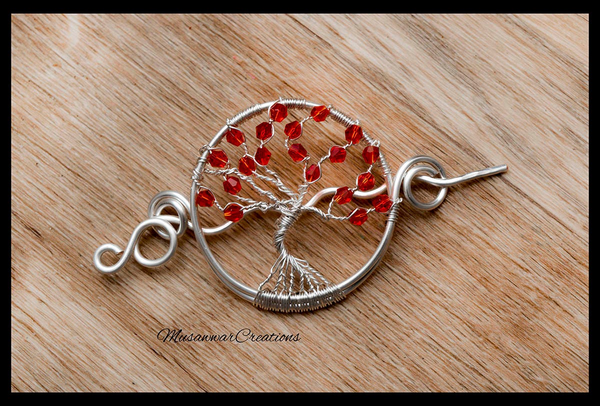 Silver Shawl Pin Tree of Life Shawl Pin and Hair Slide | Etsy