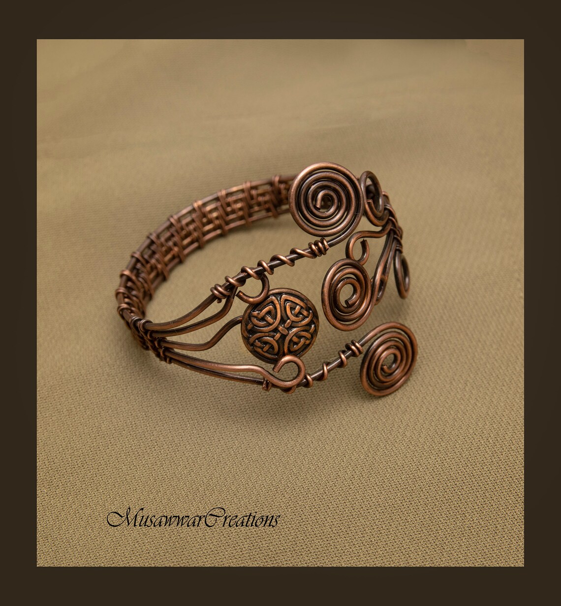 Antique Copper Wire Wrapped Bracelet Cuff Handmade Bracelet - Etsy UK