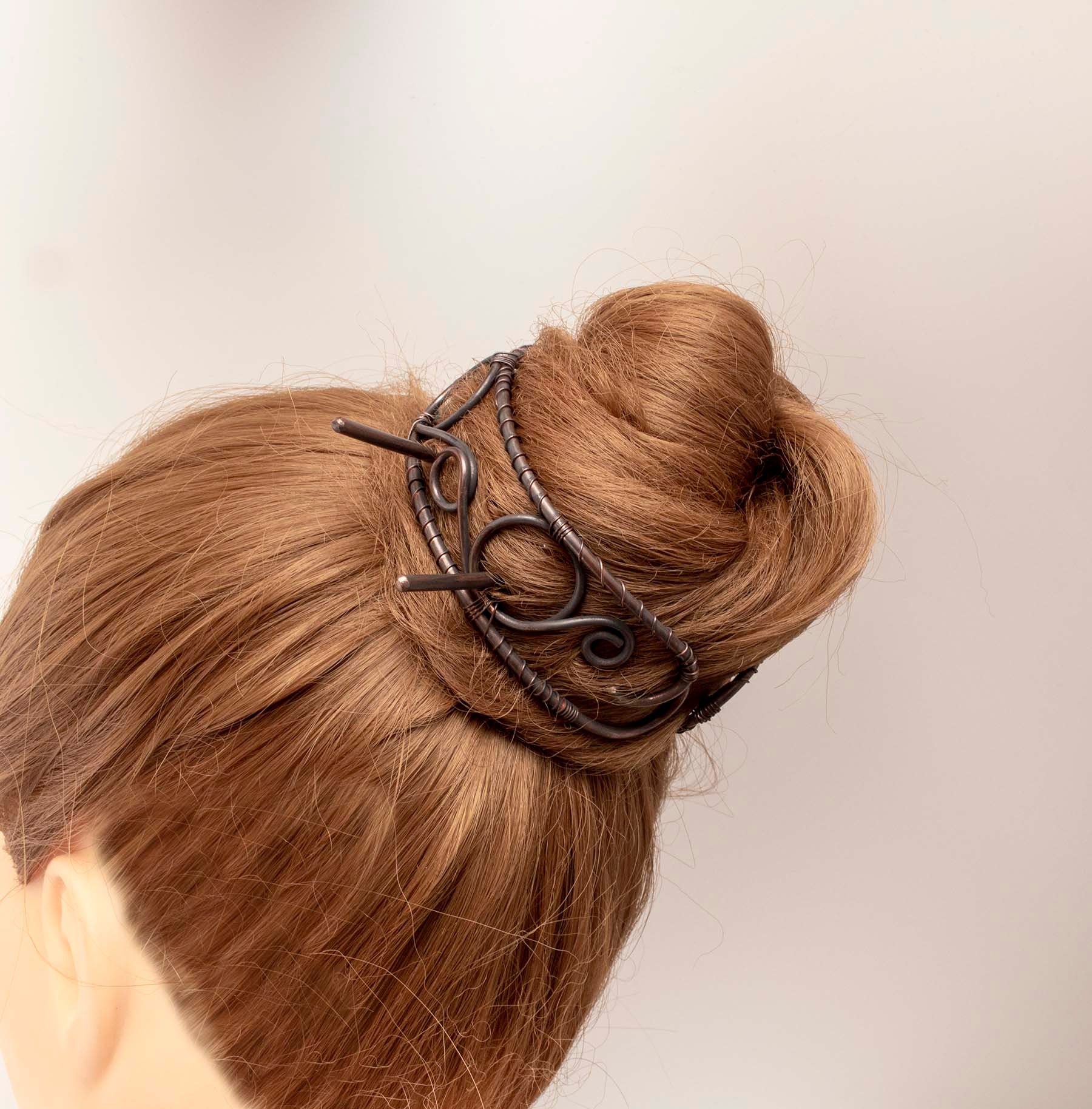 Silver Spiral Bun Cuff hair Bun Holderhair Slide Hair Bun - Etsy UK