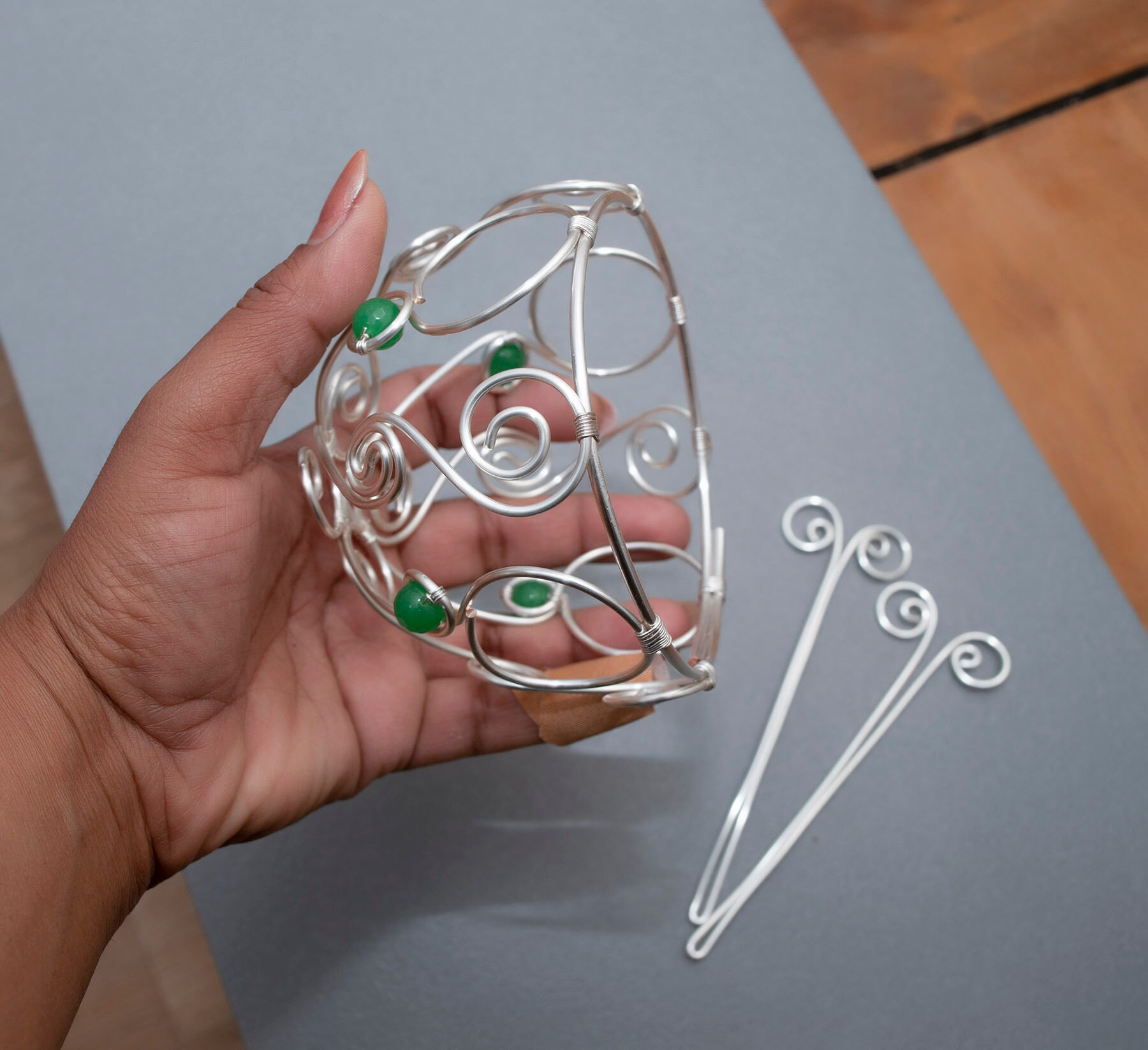 Silver Spiral design silver bun cage hair bun holdersilver | Etsy