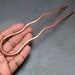 Pure Copper Hair Fork, Thick Gauge U Shape Fork, Wavy Hair Fork.hair ...