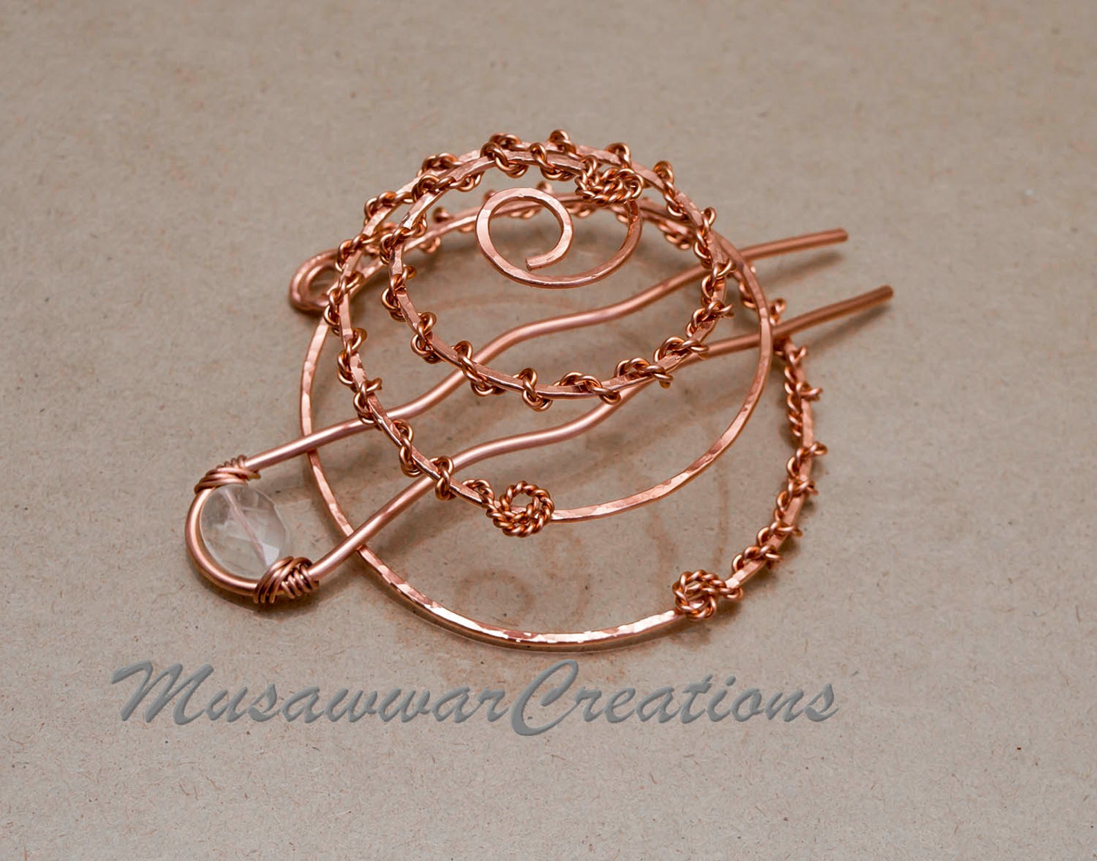 Copper Spiral Bun Cage hair Bun Holderhair Bun hair | Etsy