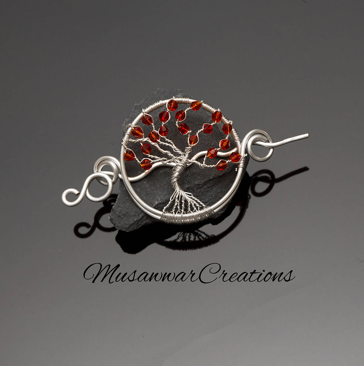 Silver Shawl Pin Tree of Life Shawl Pin and Hair Slide | Etsy