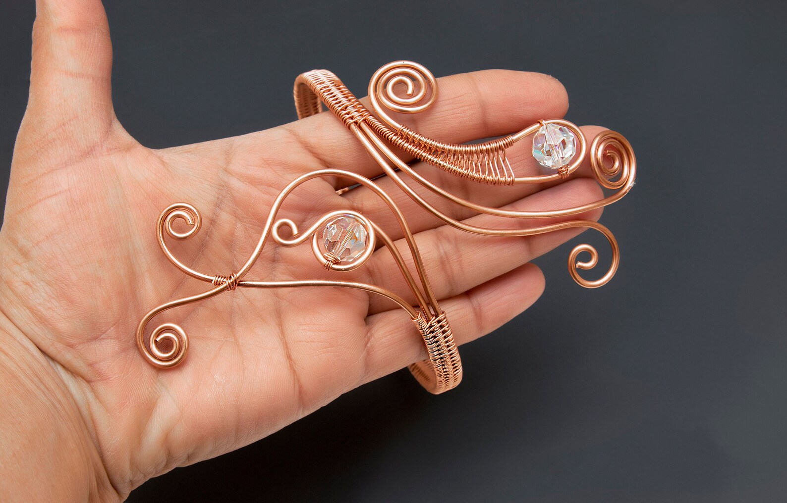 Swarovski Upper Arm Cuff Silver Plated Copper Arm Cuff silver - Etsy