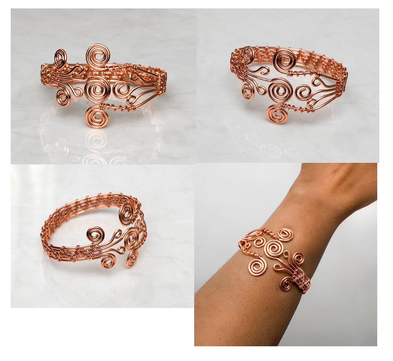 Copper Wire Wrapped Bracelet.cuff Bracelet. Handmade Bracelet - Etsy UK