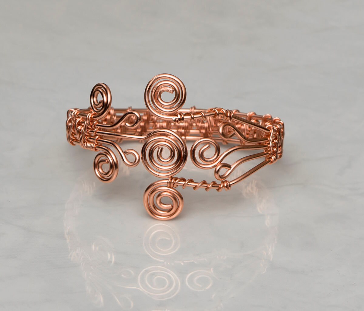 Copper Wire wrapped bracelet.cuff bracelet. Handmade bracelet | Etsy