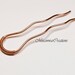 Pure Copper Hair Fork, Thick Gauge U Shape Fork, Wavy Hair Fork.hair ...