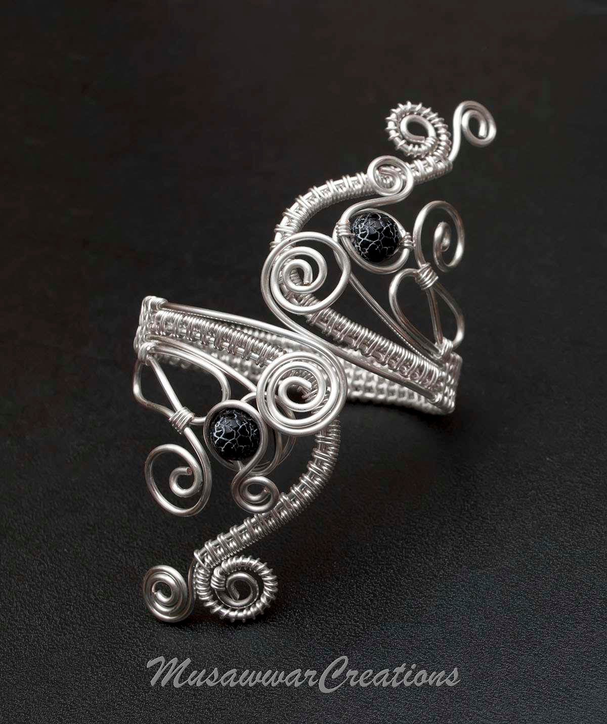 Silver arm cuff or bracelet cuff Upper Arm braceletsilver | Etsy