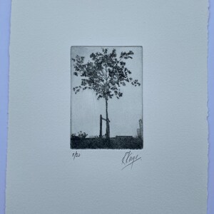 Small Tree 4, Etching, Drypoint, Industrial, Urban, Landscape - Etsy