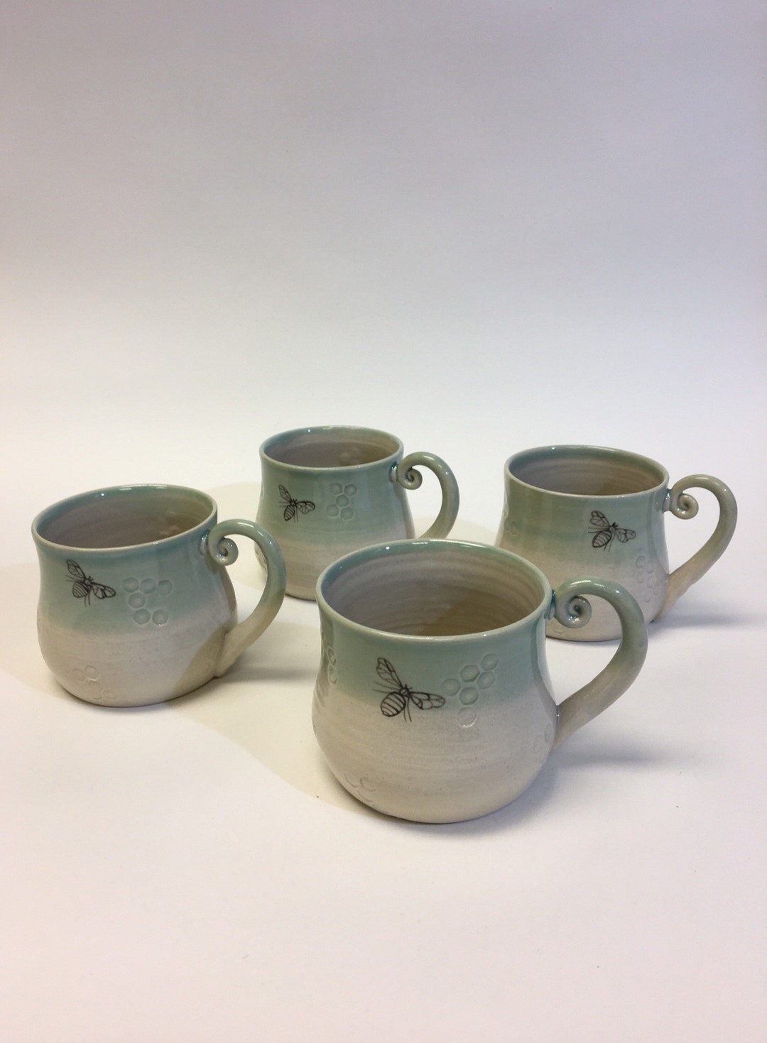 Set of Four Bee Cups. - Etsy
