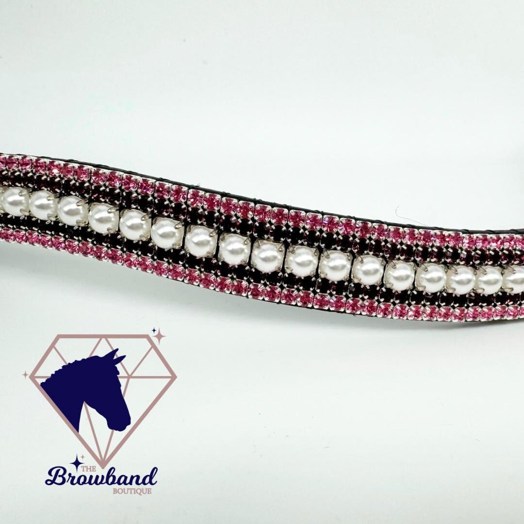 Pony 14, Havana. Pearl, Amethyst and Rose 3/4 Preciosa Crystal Browband ...