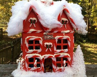 Paper mache house | Etsy