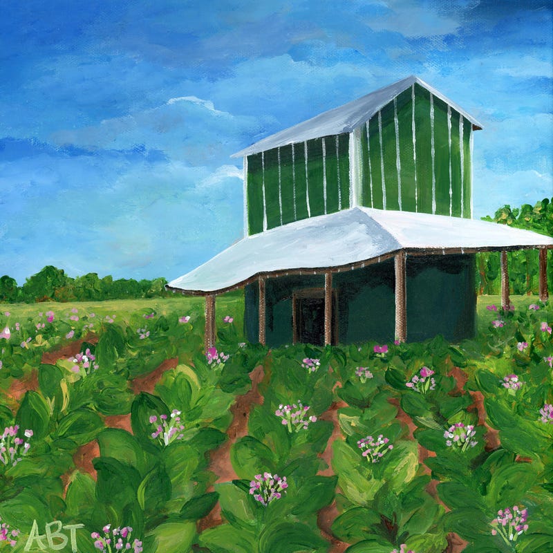 Tobacco Barn Painting - Etsy
