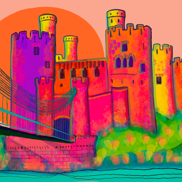 Welsh Castle Poster - Etsy