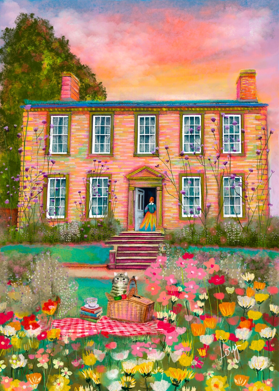 Haworth Parsonage House Bronte Sisters in Yorkshire, Art Print Wall ...