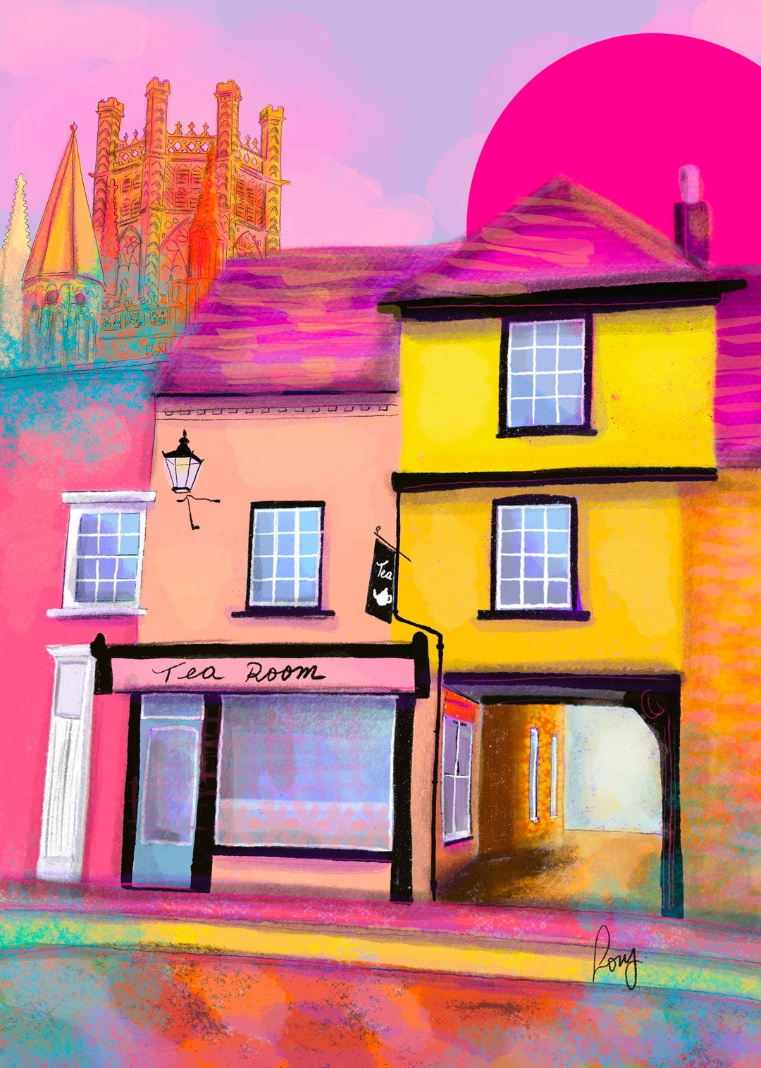 Medieval City of Ely Steeple Gate Colourful Art Print Art - Etsy