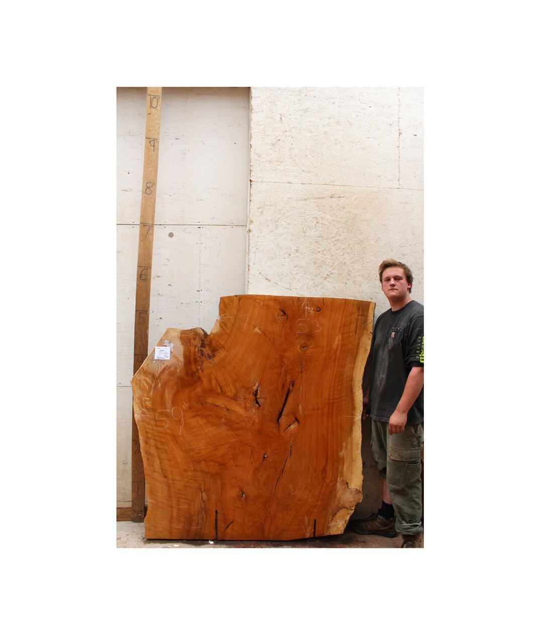 Live Edge Kitchen Island Dine Tabletop Natural Beech Raw Wood Slab ...