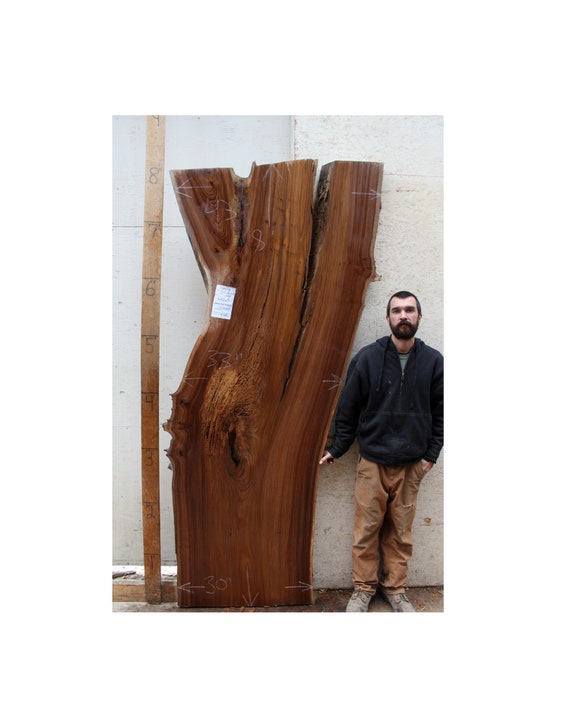 Live Edge Rustic Table Top Natural Elm Raw Wood Slab Custom | Etsy