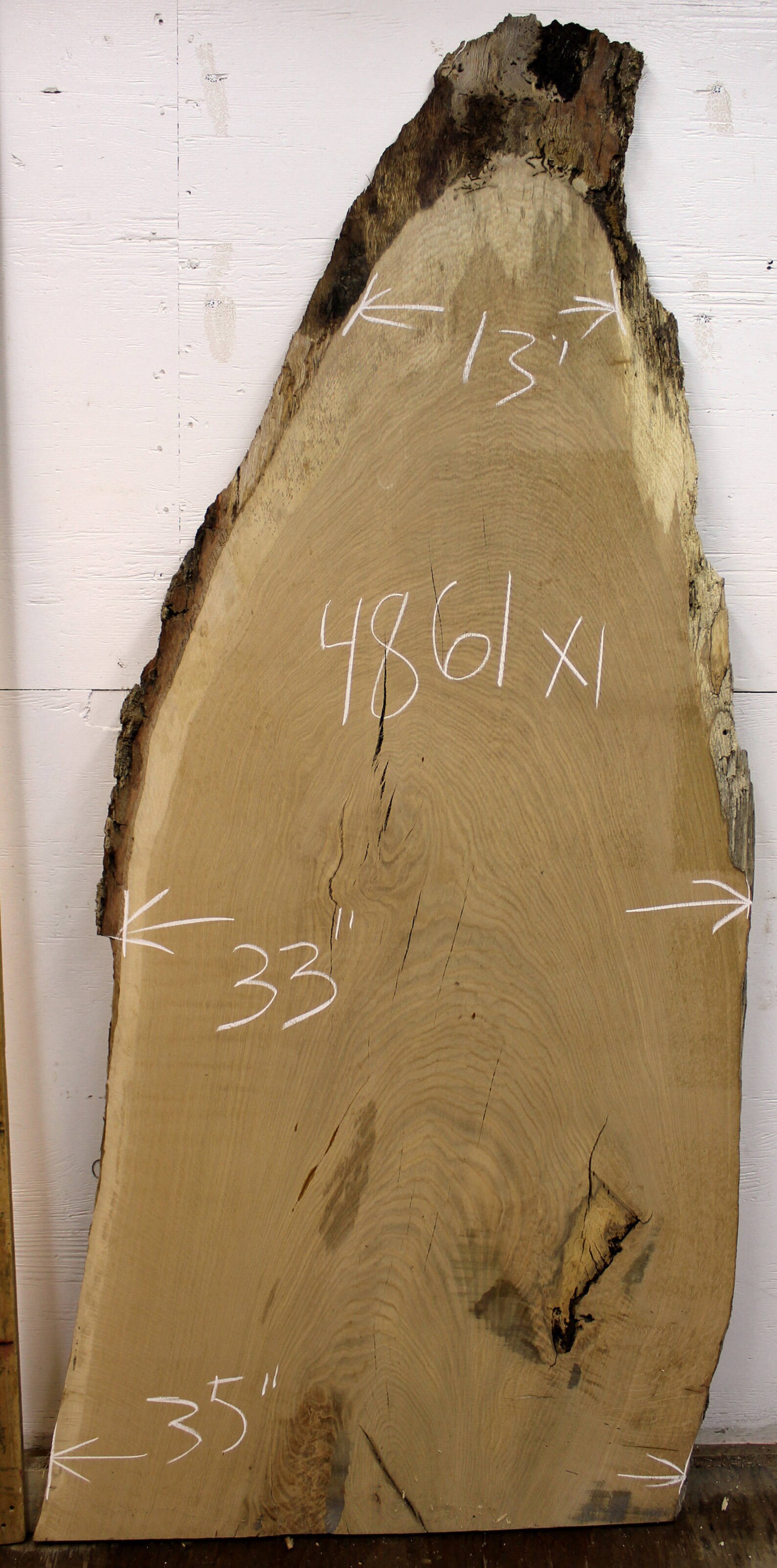 Rustic Kitchen Island Countertop Red Oak Live Edge Wood Slab - Etsy