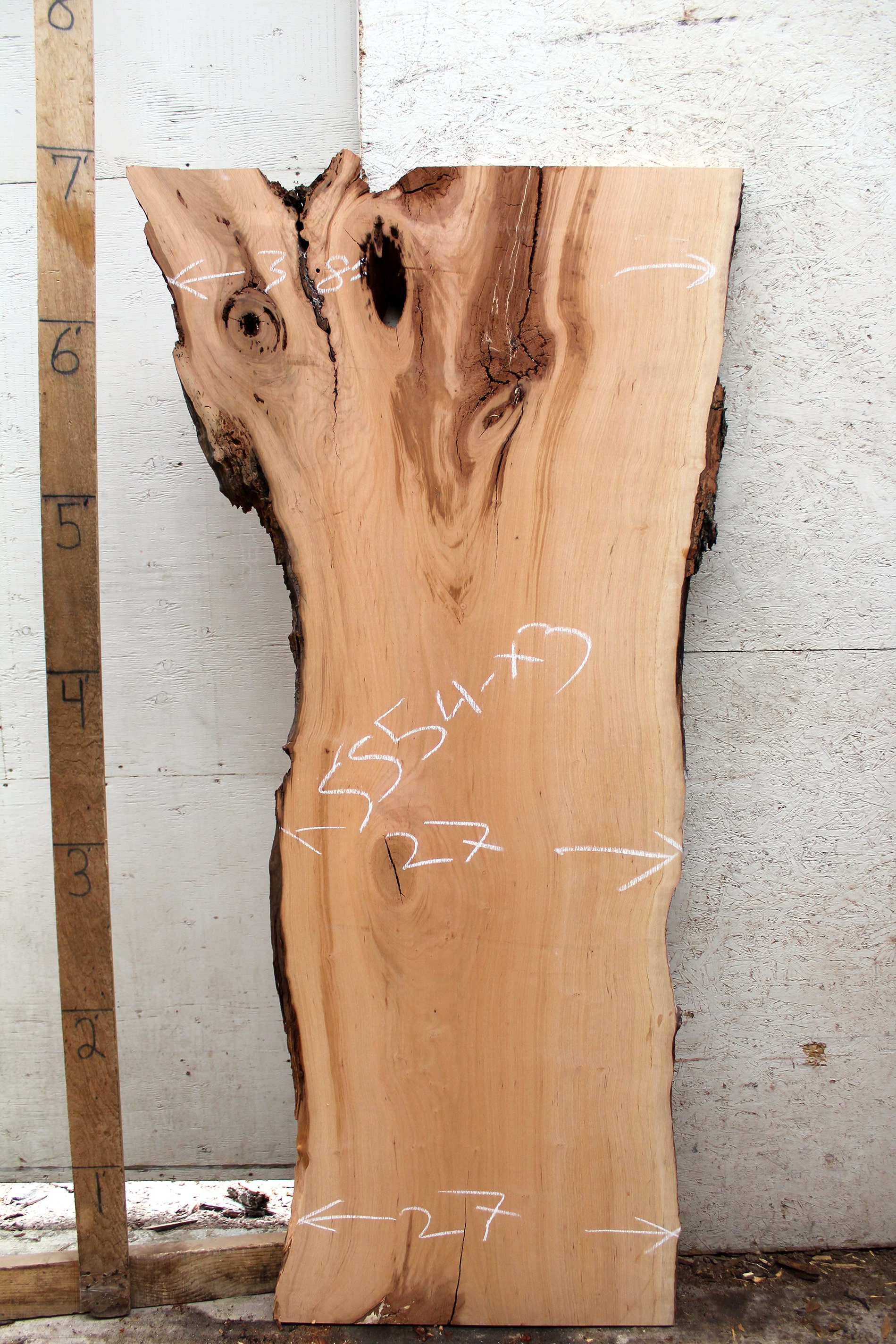 Live Edge Tabletop Natural Wide Cherry Bar Counter Wood Slab Restaurant ...