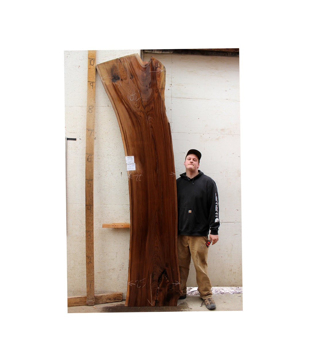 Rustic Live Edge Countertop Natural Elm Raw Wood Slab Custom Furniture ...