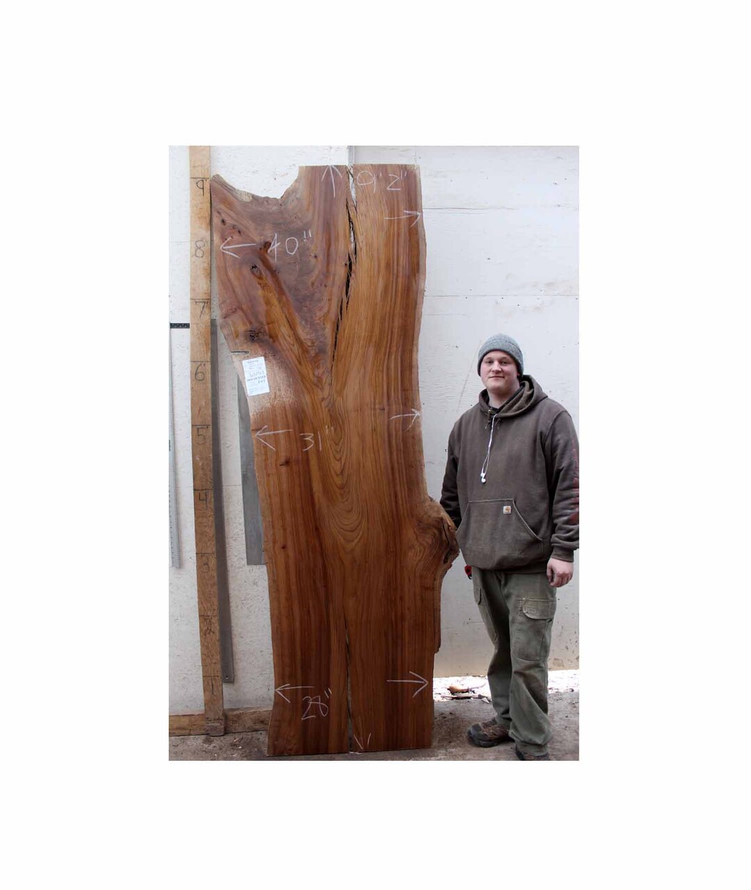 Live Edge Countertop Natural Elm Bar Top Raw Wood Slab Desktop Custom ...