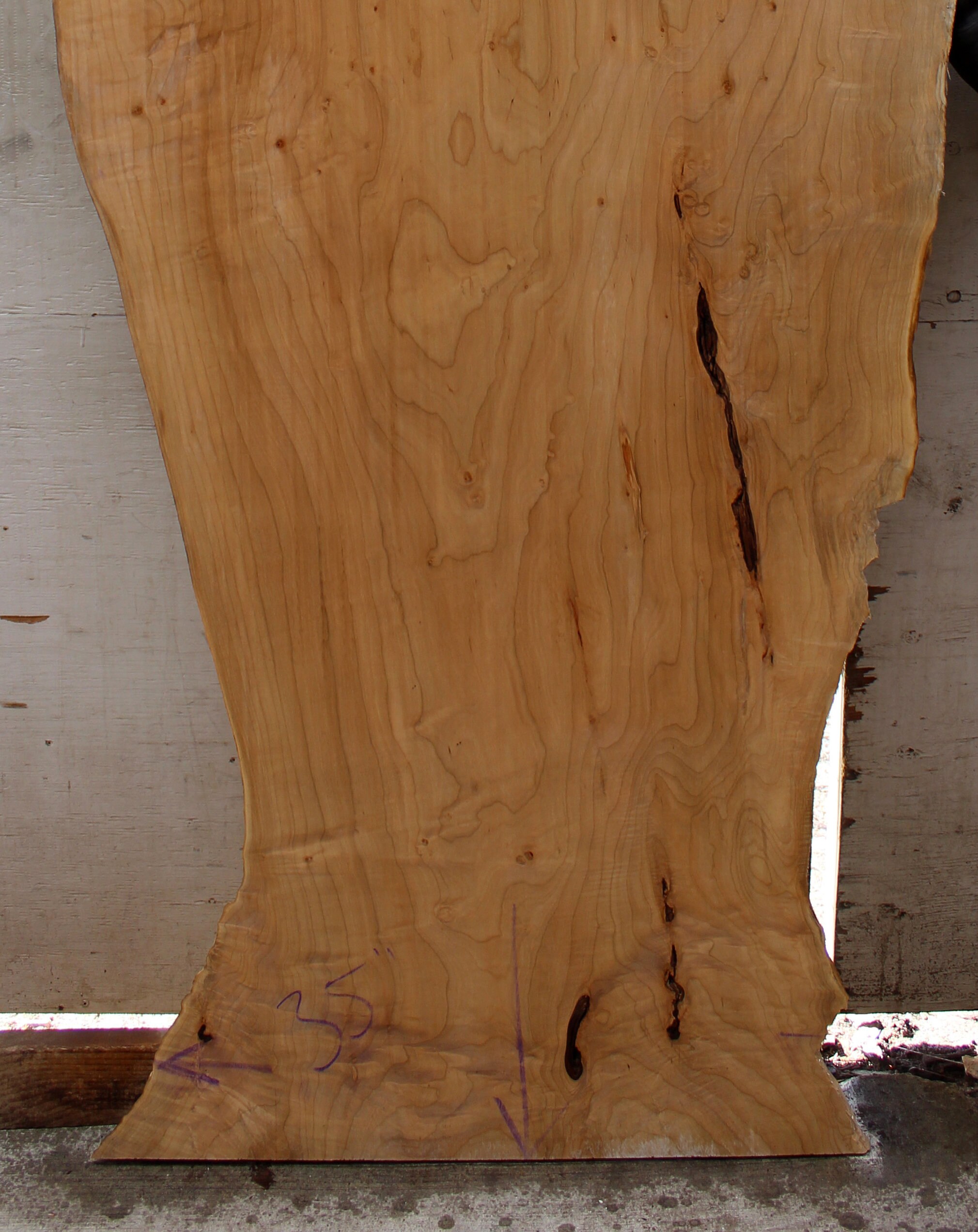 Natural Wood Slab Desk Top Raw Figured Maple Countertop Live Edge ...