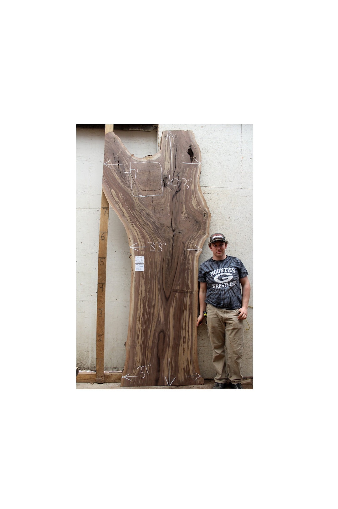 Natural Wood Slab Conference Table Top Claro Walnut Dining Tabletop ...