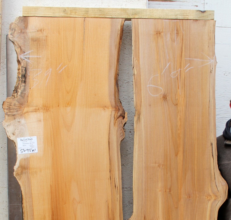 Live Edge River Tabletop Natural Big Leaf Maple Raw Wood Slab Custom ...