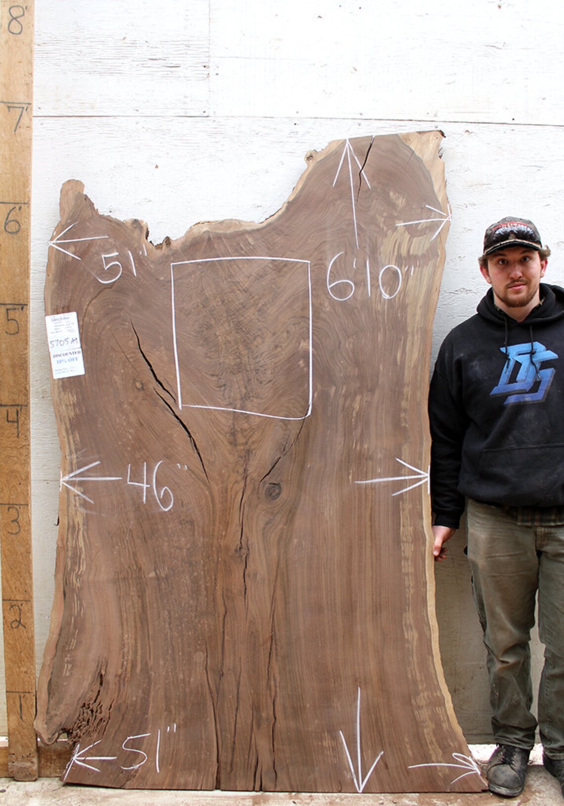 Natural Edge Table Top Live Edge Walnut Slab Rustic Wood Dining ...