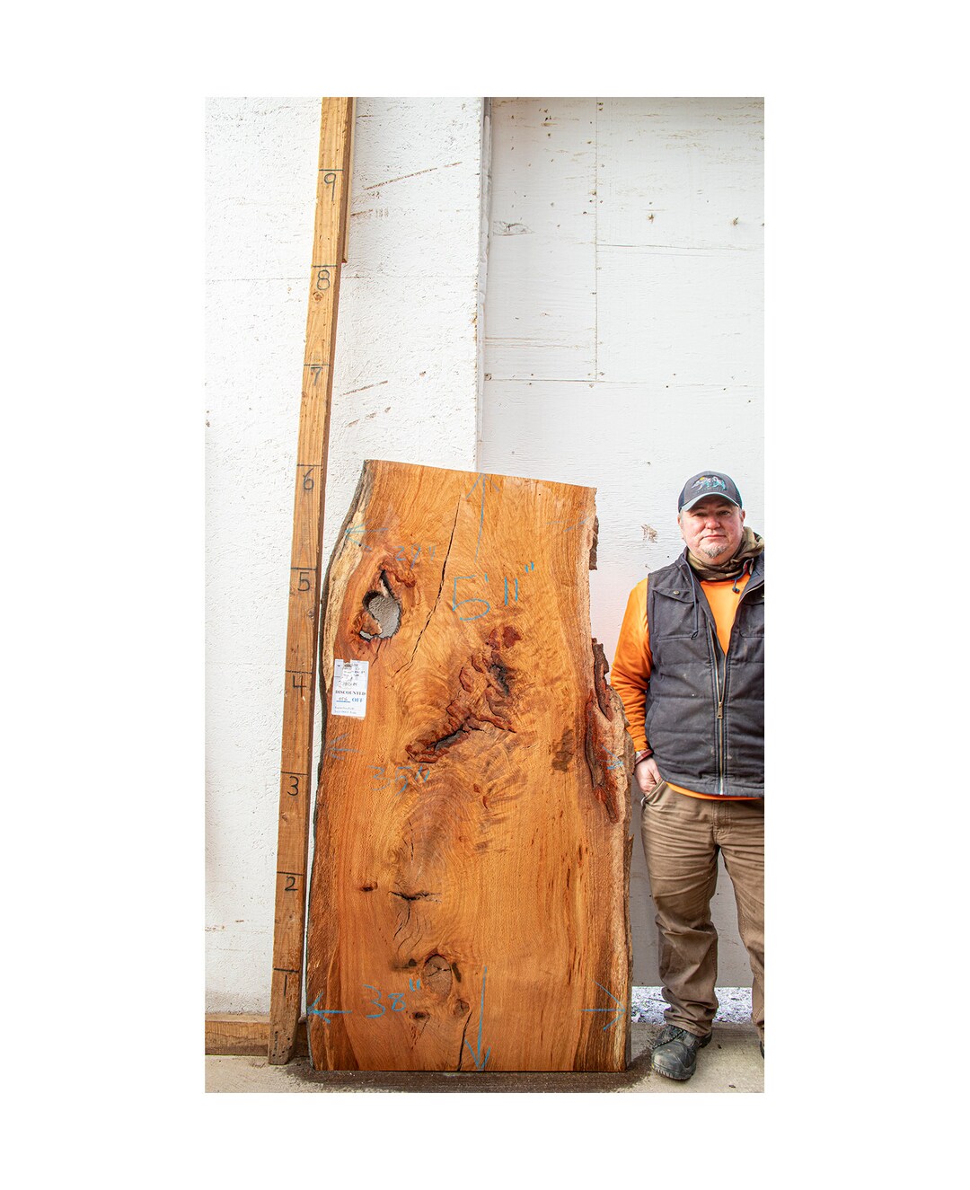 Live Natural Edge Counter Top Red Oak Raw Wood Slab Custom Furniture ...
