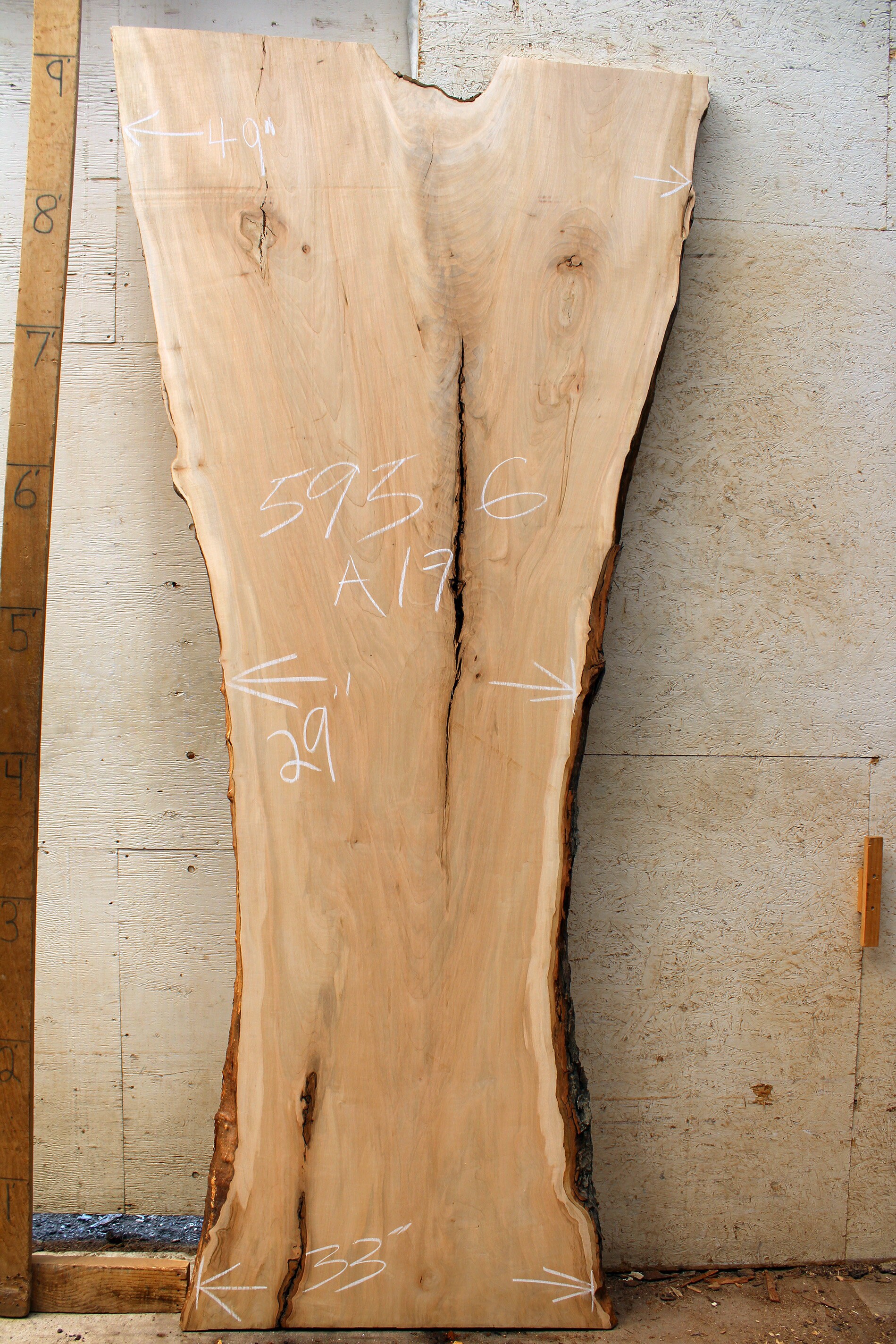 Maple Slab Live Edge Kitchen Table Top Natural Raw Wood Dining Tabletop ...