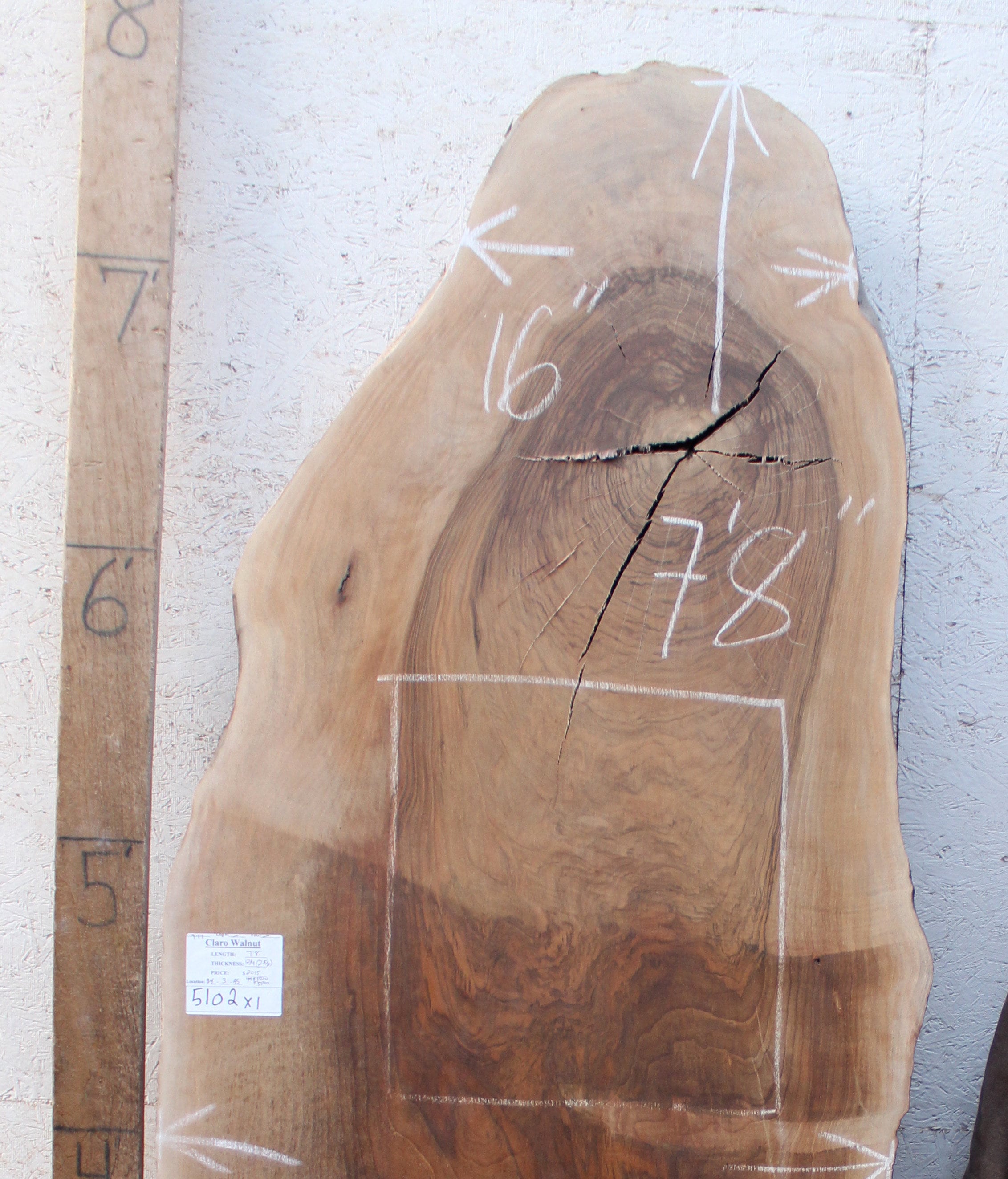 Natural Walnut Wood Slab Live Edge Headboard Custom Tree Slice DIY ...