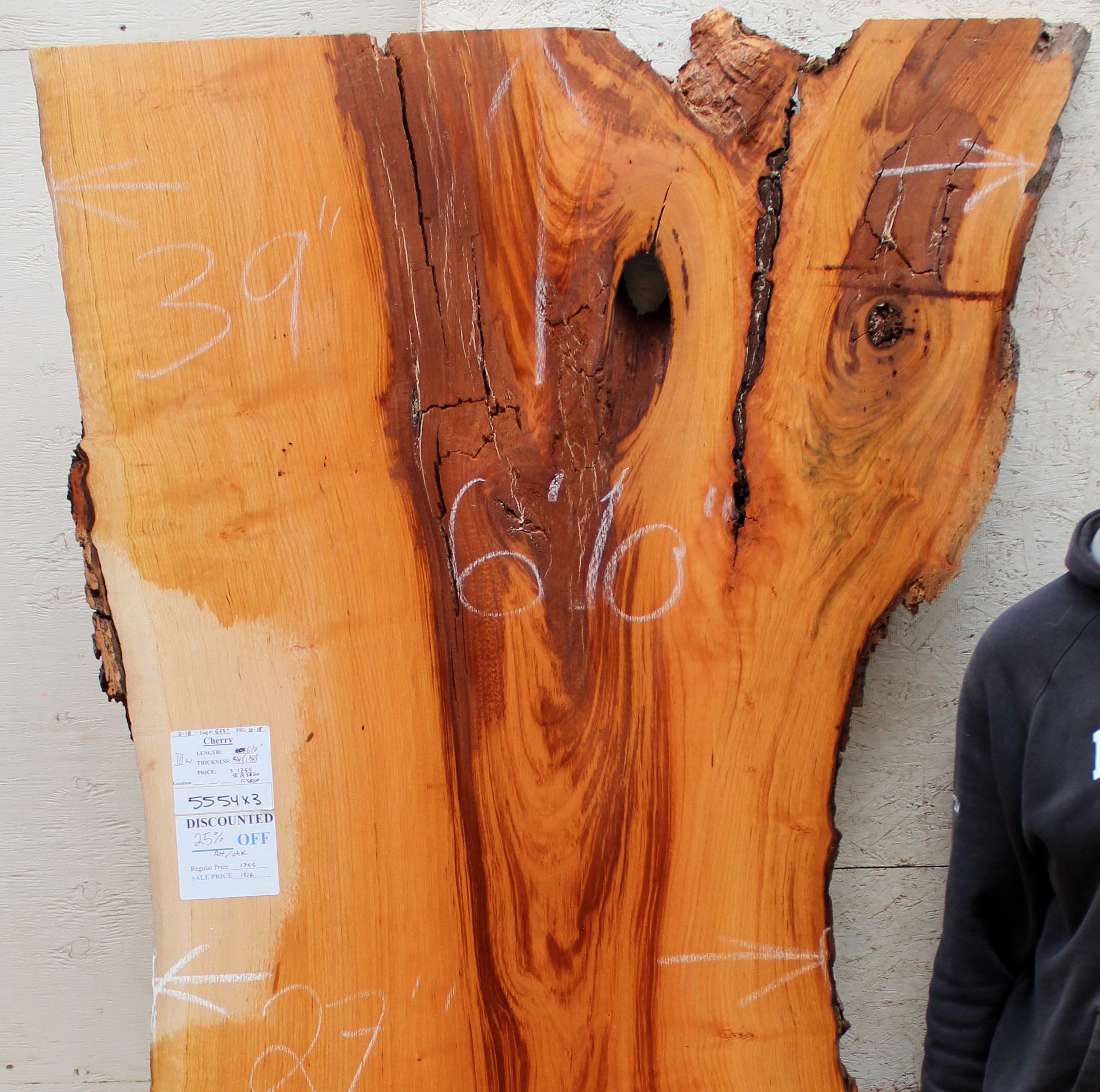 Live Edge Tabletop Natural Wide Cherry Bar Counter Wood Slab Restaurant ...