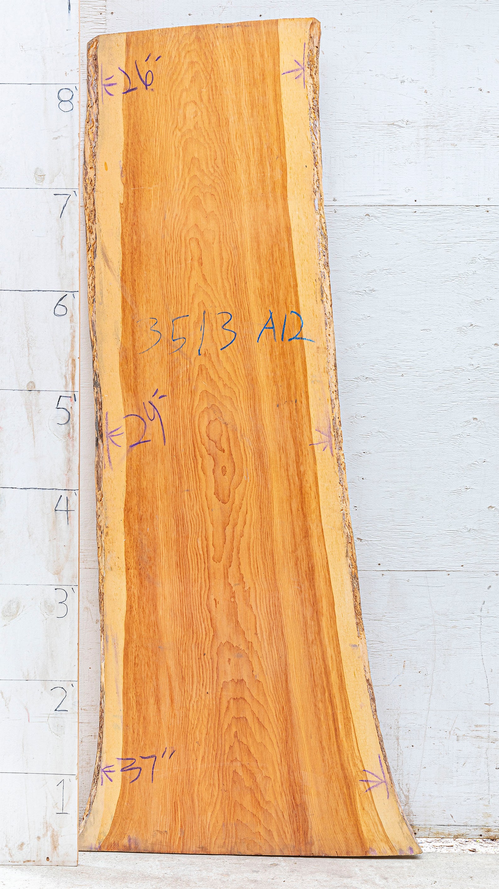 Rustic Live Edge Dining Tabletop Natural Eastern Pine Wood Slab Custom ...