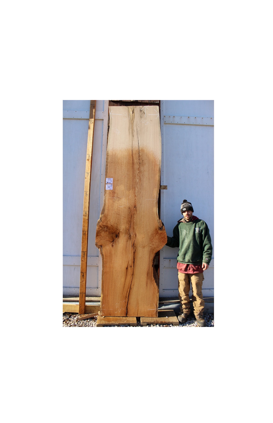 Live Natural Edge Counter Top Red Oak Raw Wood Slab Custom Furniture ...