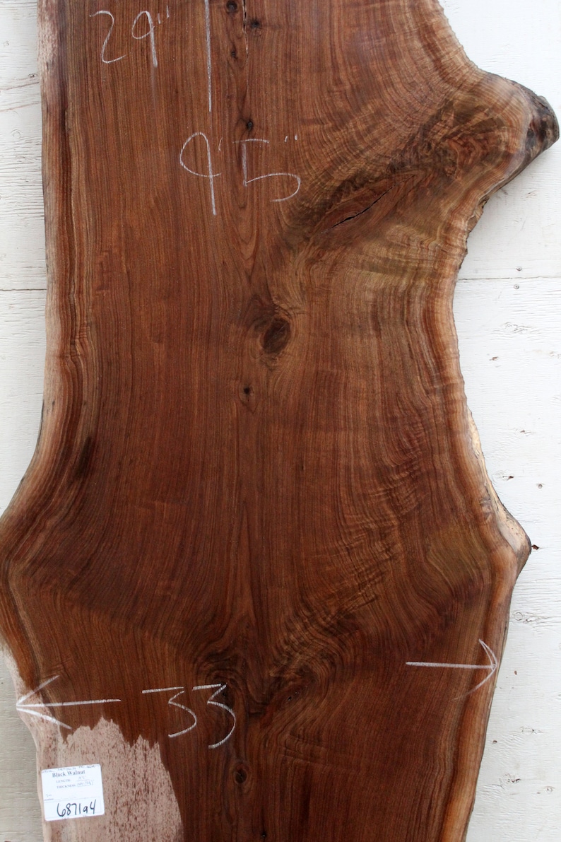 Rustic Live Edge Bartop Countertop Natural Black Walnut Raw - Etsy