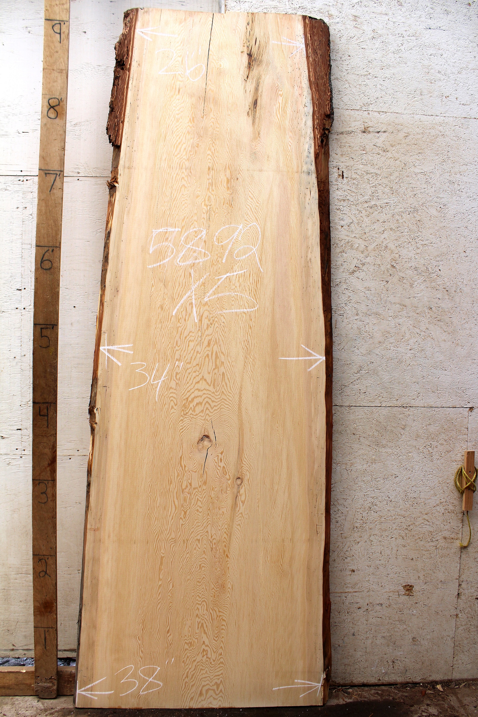 Live Edge Dining Table Tabletop Natural Douglas Fir Raw Wood Slab ...