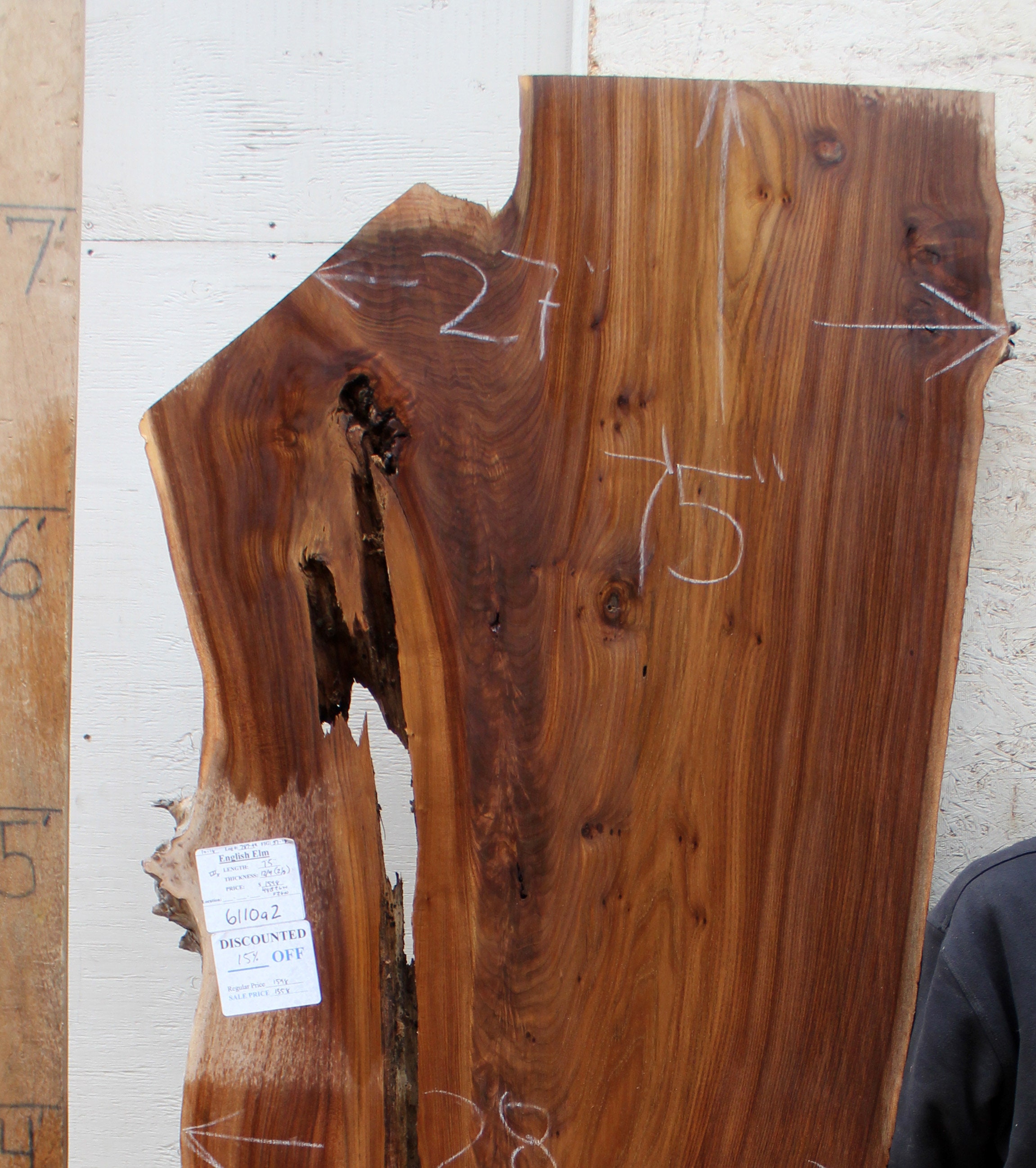 Live Edge Counter Top Natural Elm Raw Wood Slab Custom Furniture Rustic ...