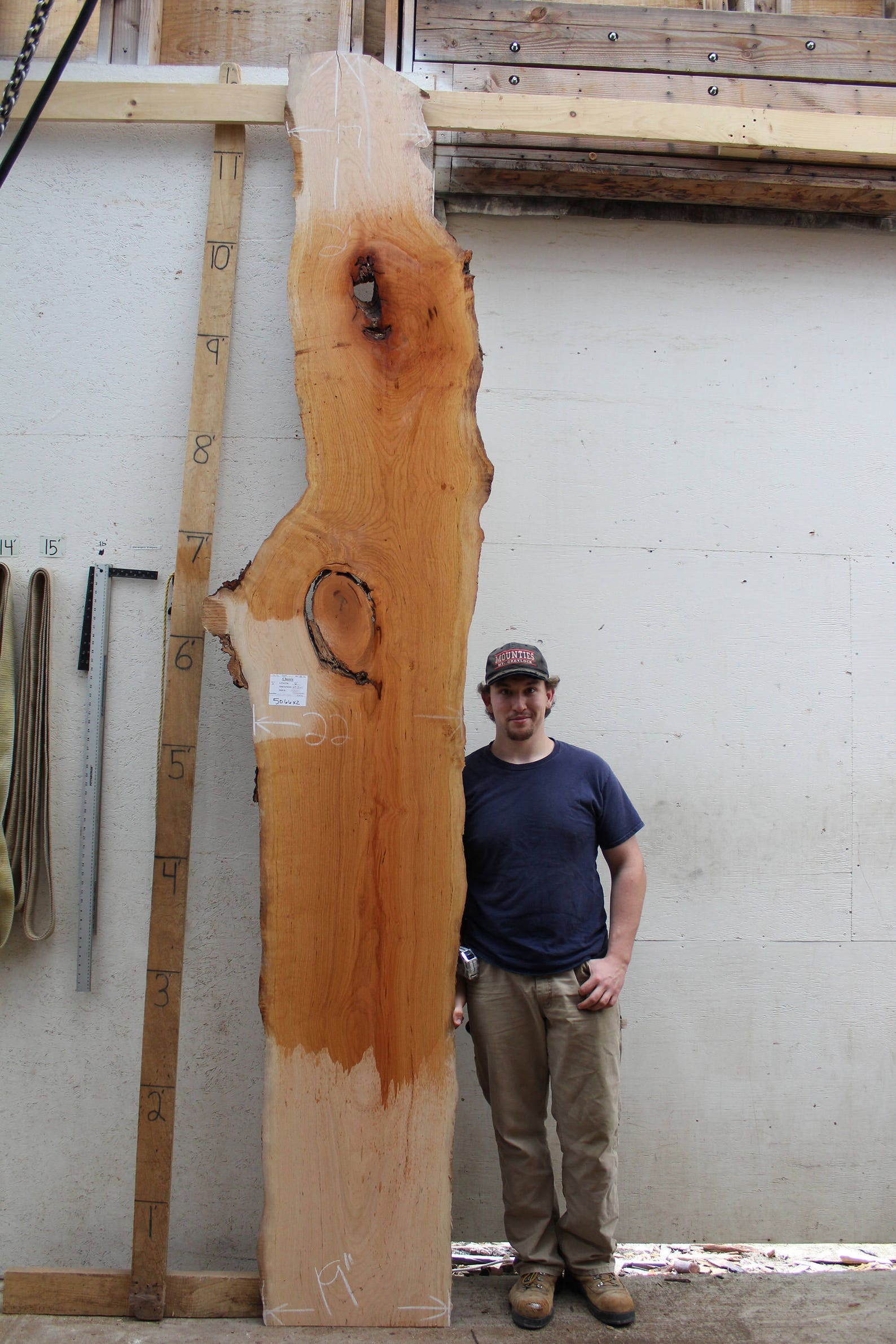 12' Long Live Edge Bar Top Cherry Natural Raw Wood Slab Counter Bartop ...