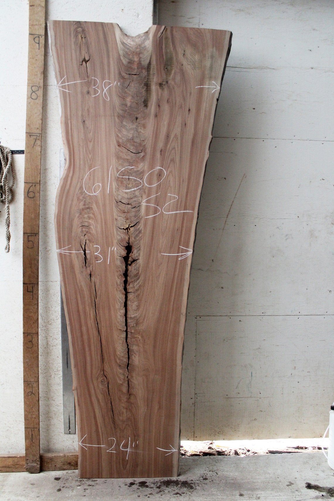 Live Natural Edge Wood Slab Table Custom Rustic Elm Wooden Dining ...