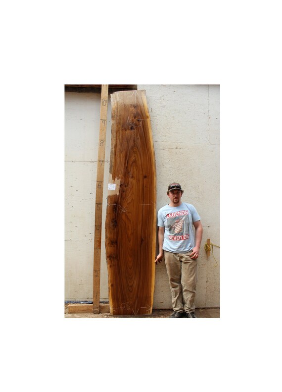 Rustic Wooden Bar Live Edge Slab Countertop Elm Sideboard DIY | Etsy