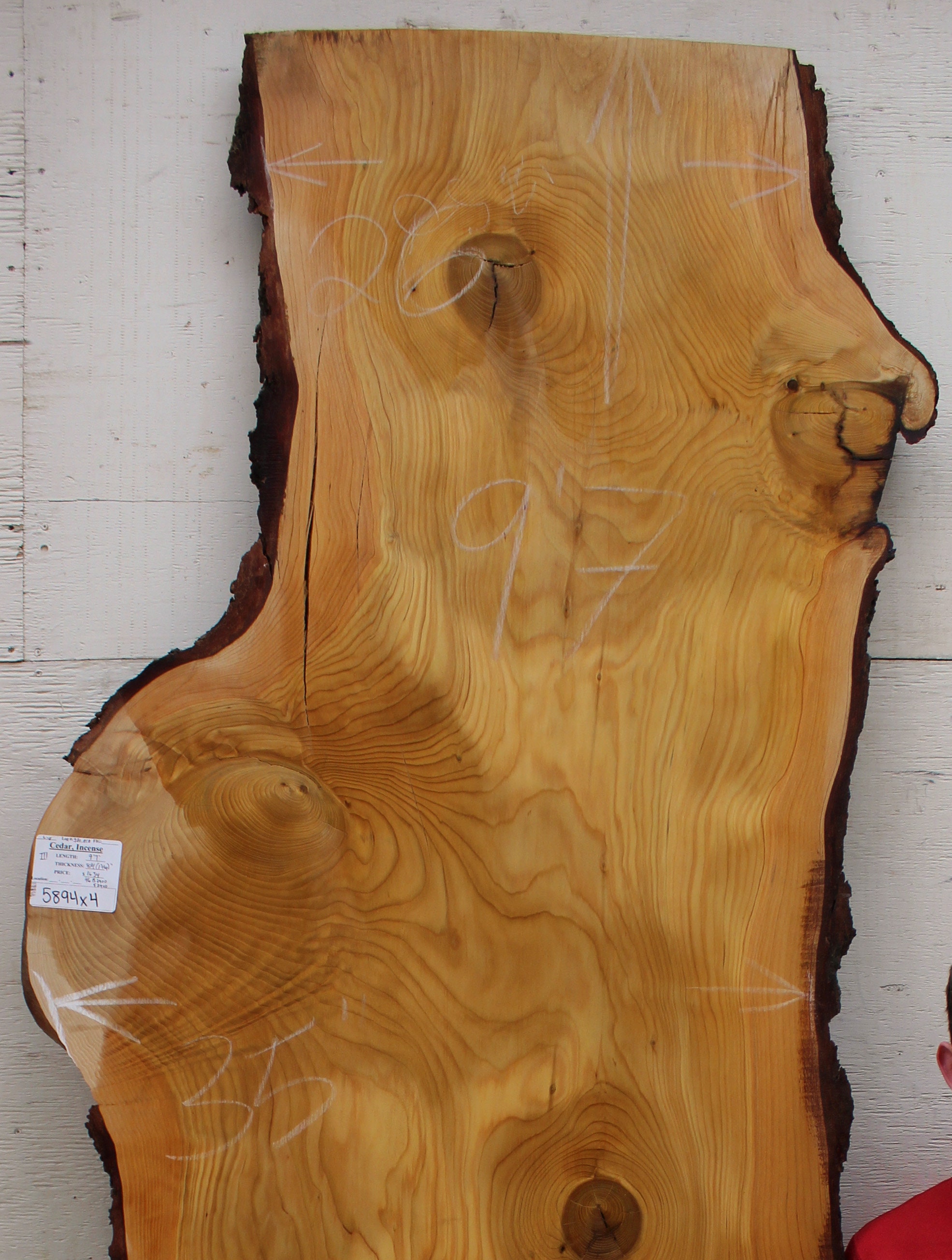 Live Edge Kitchen Island Top Desktop Natural Incense Cedar Raw Wood ...