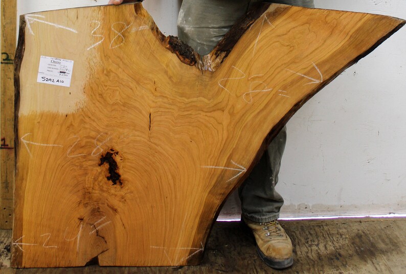 Live Natural Edge Wood Slab Vanity Countertop Cherry Rustic - Etsy