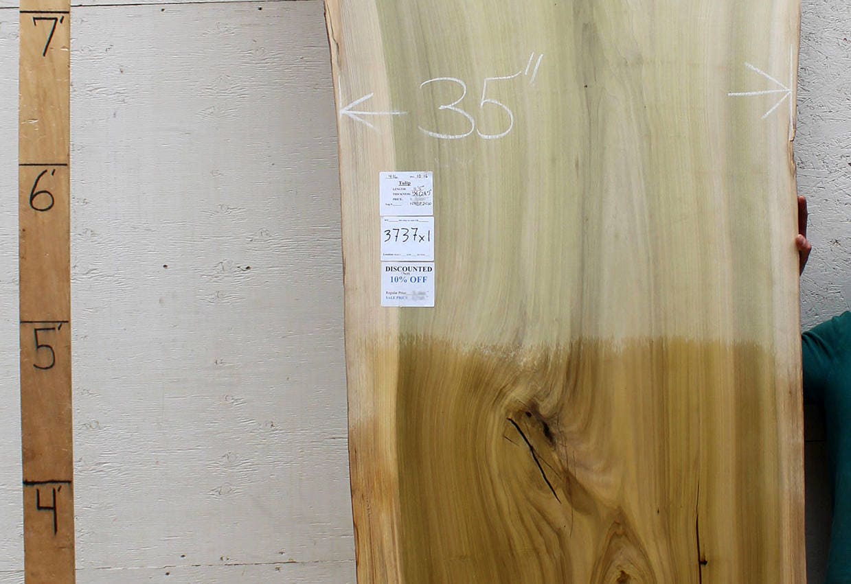 Tulip Poplar Natural Live Edge Wood Slab Tabletop Wide Board - Etsy